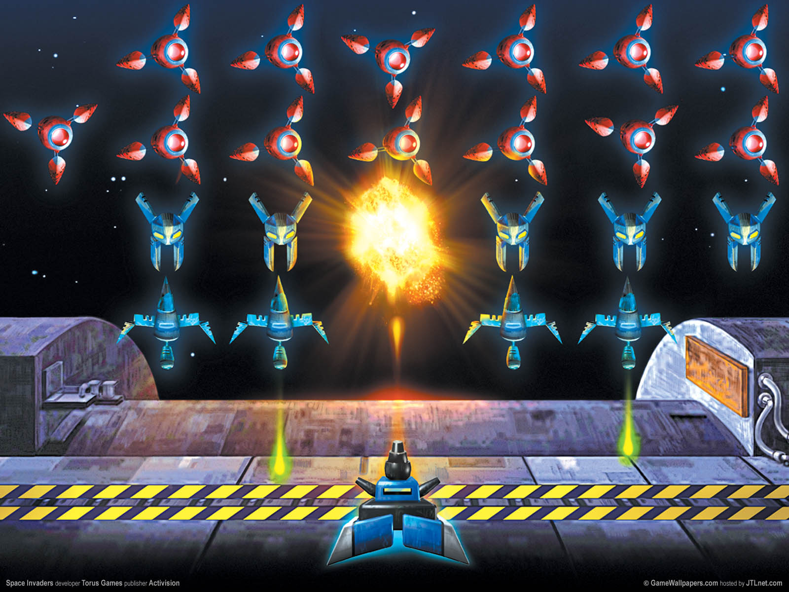 Space Invaders Fond Decran 3D Space Invaders Editorial Stock Image.